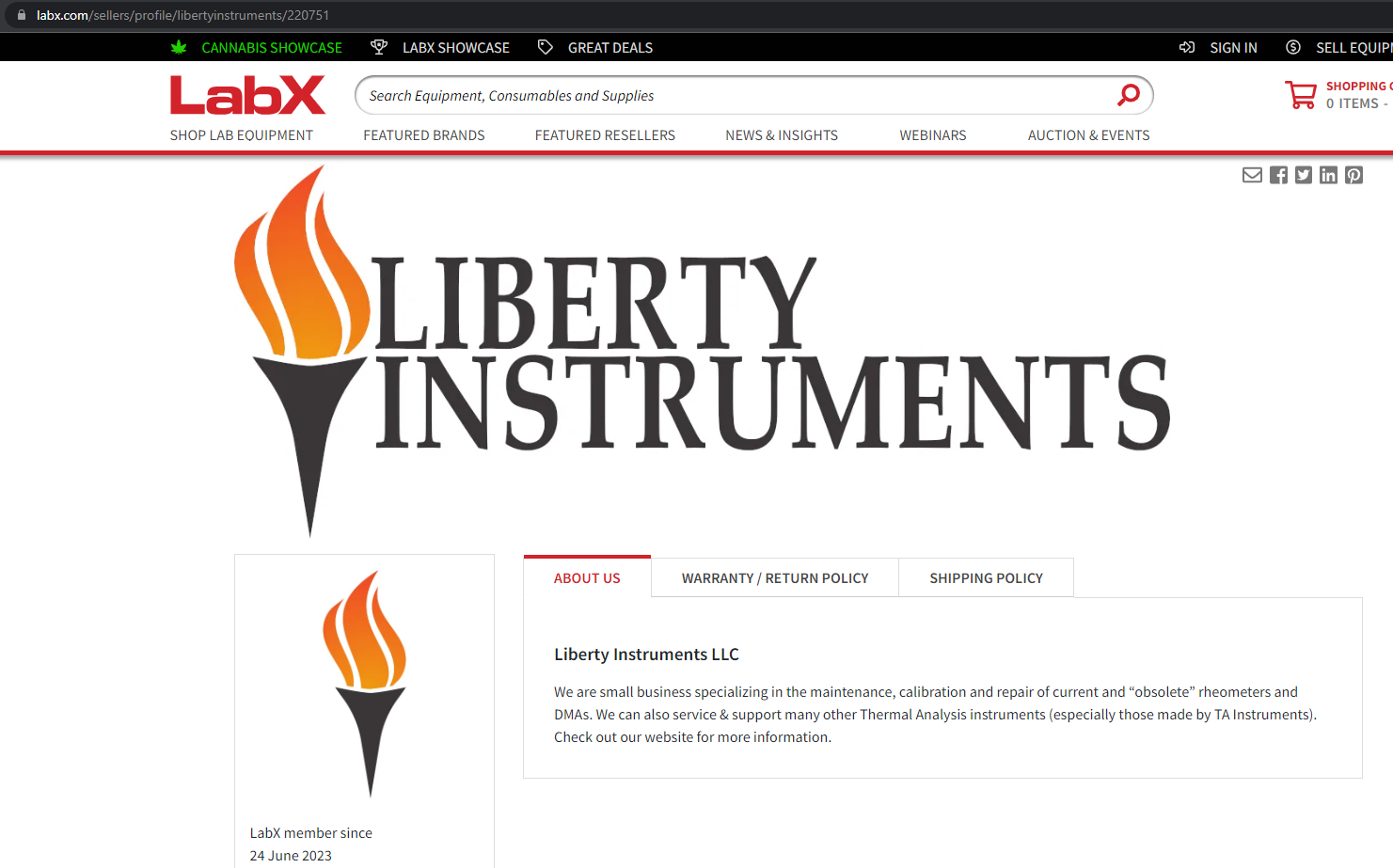 Liberty Instruments, now on LabX! - DHR AR ARES & RSA G-2 Service by ...